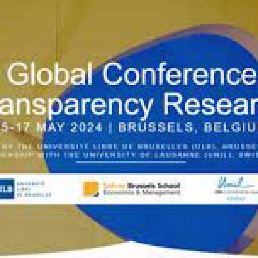 2024 Global Conference on Transparency Research Holds in Belgium ...
